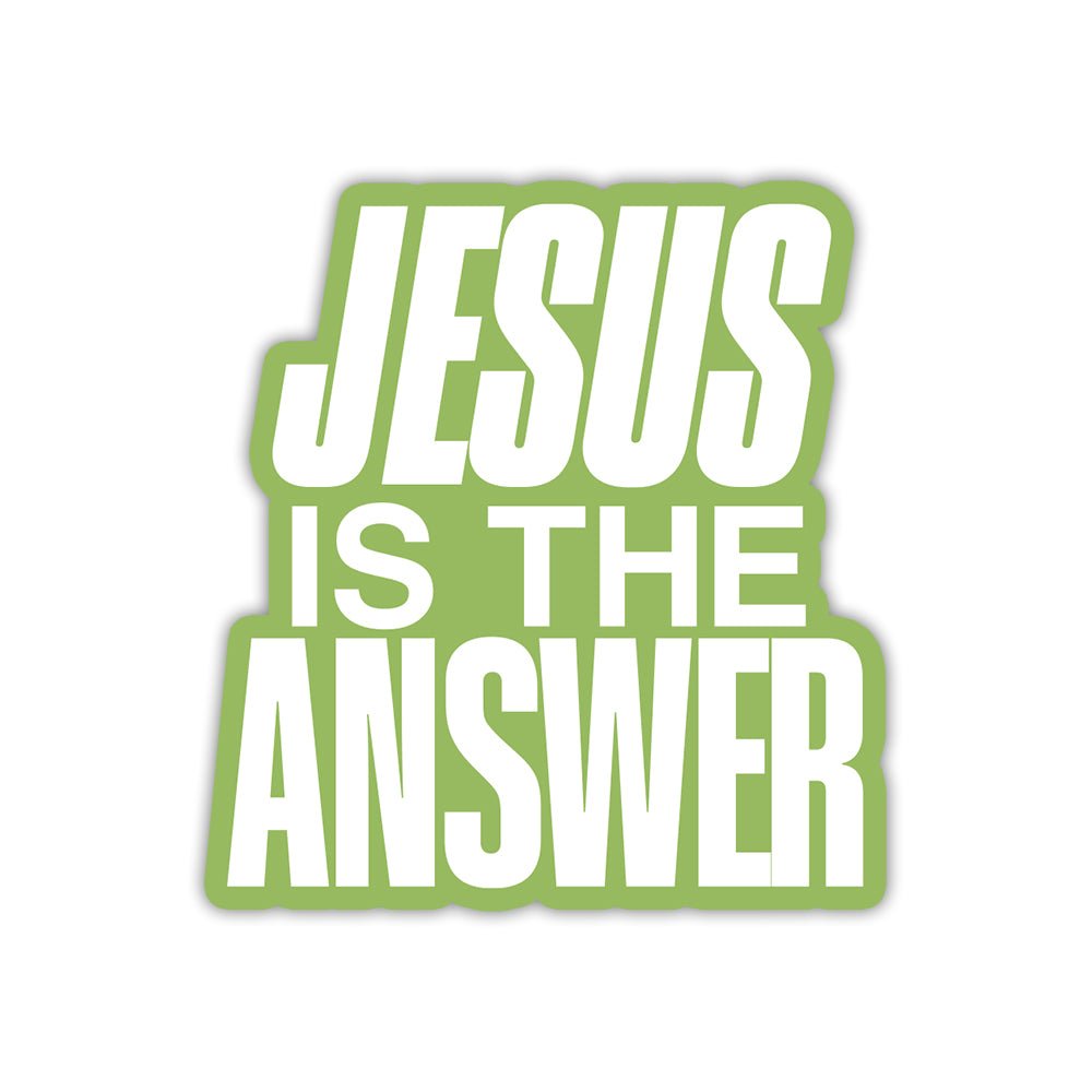 Jesus Is The Answer Sticker – Native Supply